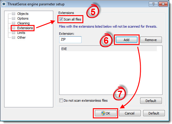 [kb3453] How Do I Exclude File Extensions From Real Time File System