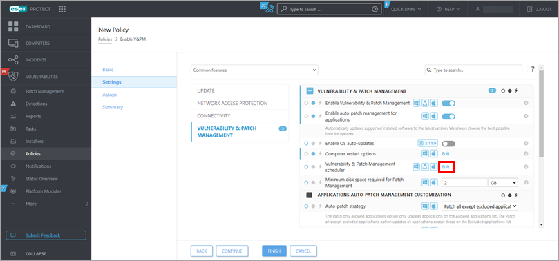 [KB8451] Enable and configure Vulnerability & Patch Management in ESET ...