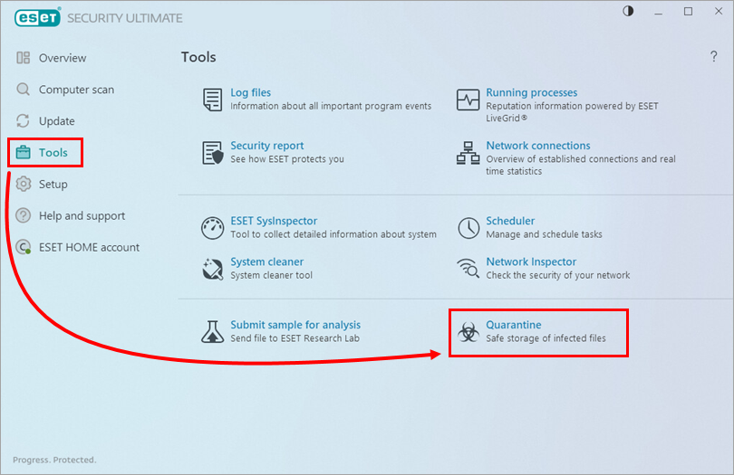 [KB3235] Delete a quarantined file in ESET home and small office ...