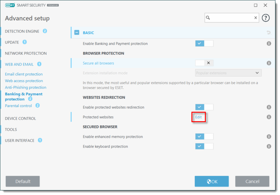 [KB5657] Use ESET Banking & Payment protection