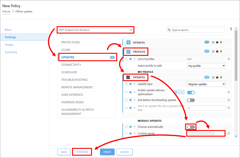 [KB7104] Offline updates for servers or client workstations with ESET ...