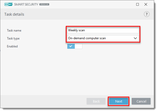 [KB3207] Schedule a scan in your ESET Windows home product (14.x — 15.x)