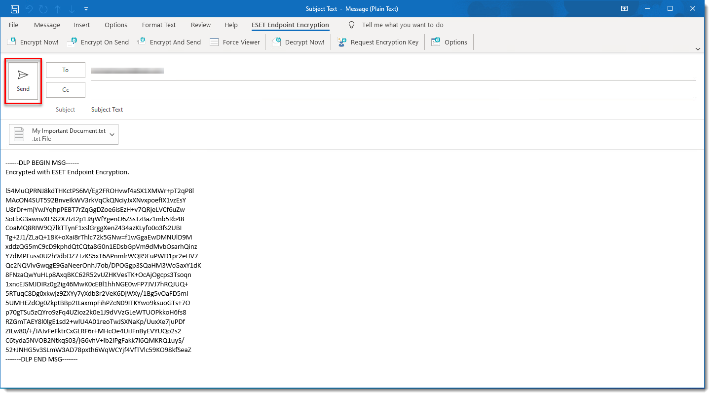 [KB7178] Send an encrypted email or attachment in ESET Endpoint Encryption