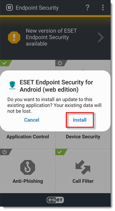 [KB7076] Upgrade ESET Endpoint Security for Android to the latest version