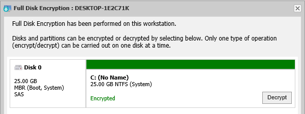 [KB7434] Decrypt a Managed Workstation?