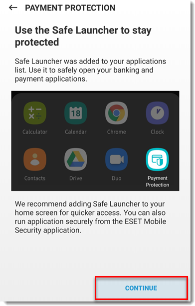 [KB7538] Enable Payment Protection in ESET Mobile Security for Android