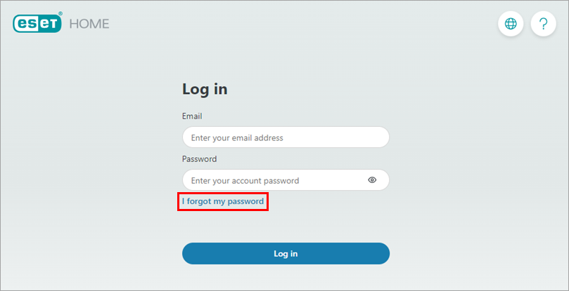 [KB7981] How to reset ESET HOME password