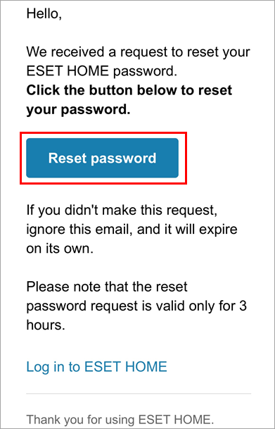 [KB7981] How to reset ESET HOME password