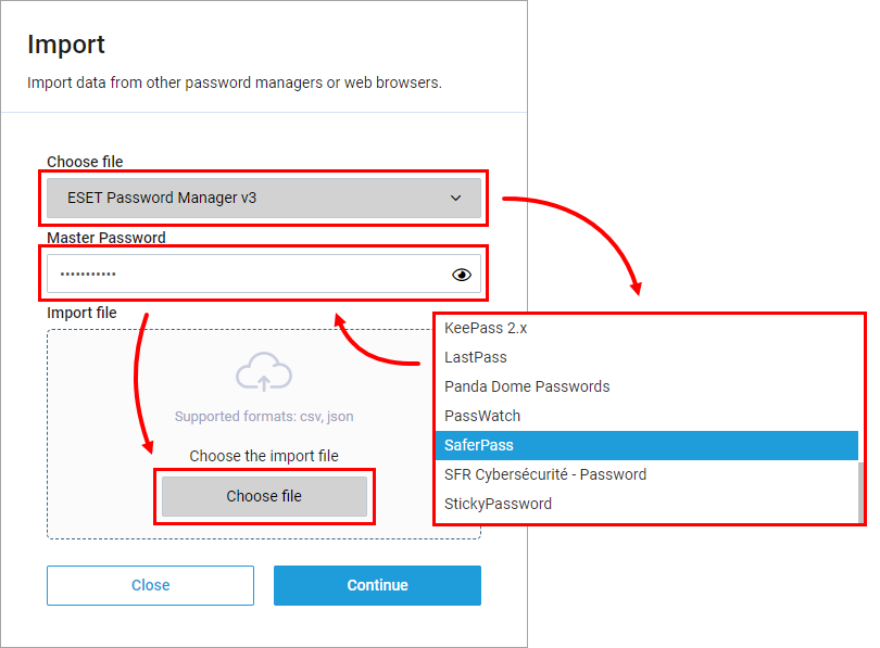 [KB6272] Import passwords and other data into ESET Password Manager (3.x)