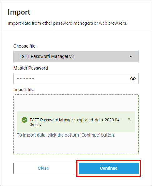 [KB6272] Import passwords and other data into ESET Password Manager (3.x)