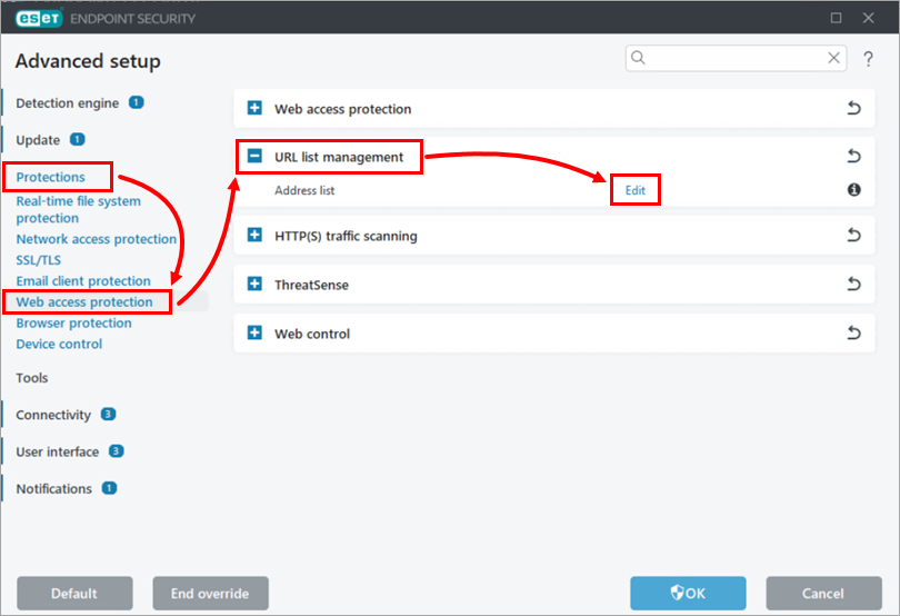 [KB6993] Unblock a safe website on an individual workstation in ESET ...