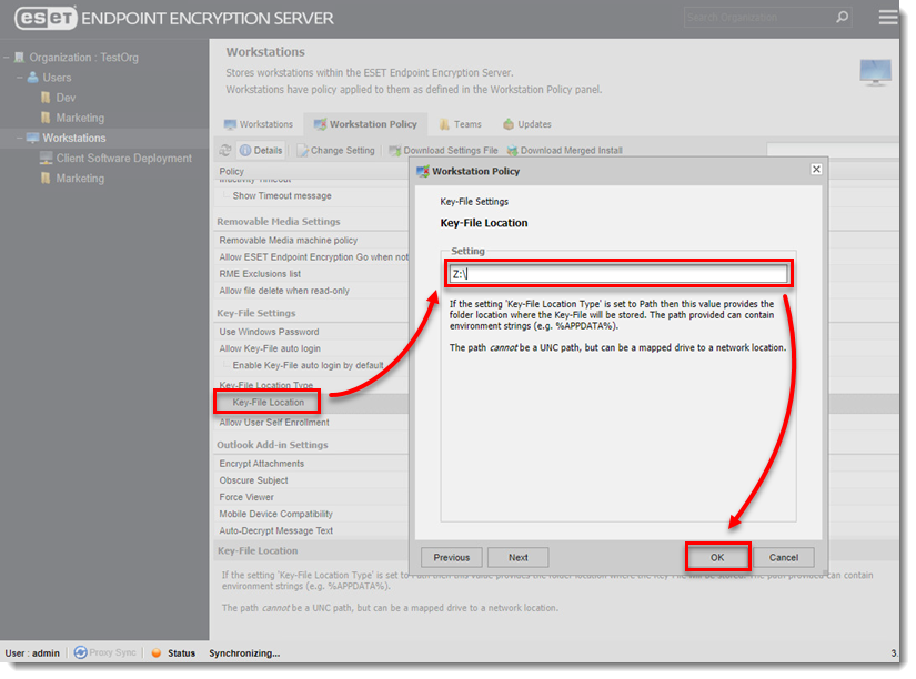 [KB7560] Configure managed users with no local storage access (Roaming Facility) using ESET ...