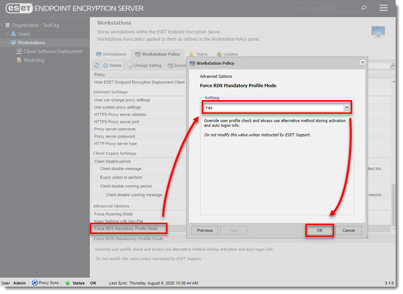 [KB7560] Configure managed users with no local storage access (Roaming Facility) using ESET ...