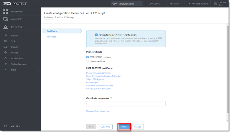 [KB7736] Deploy the ESET Management Agent via SCCM or GPO