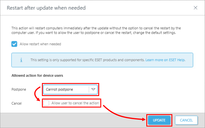 [KB8599] Update ESET Inspect Server through ESET PROTECT On-Prem