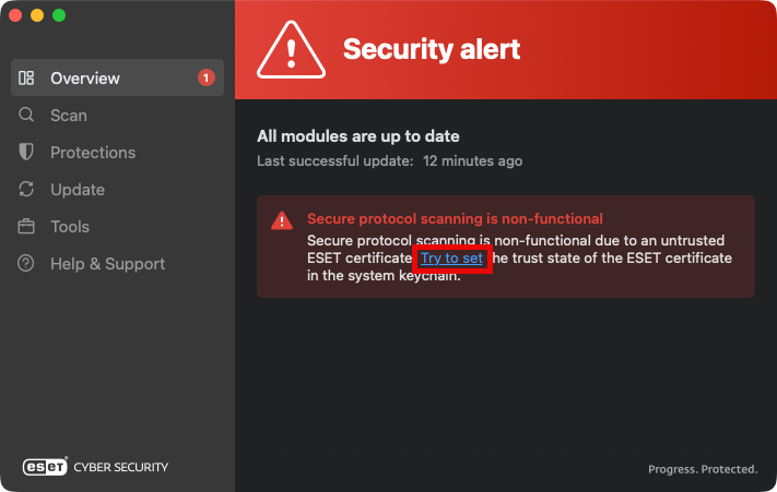 [KB8859] Secure protocol scanning is non-functional error after ...